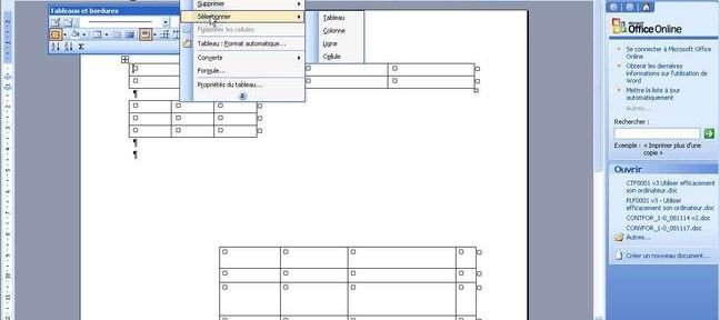 TUTO TABLEAU WORD , 17 Formations Tableau Word en vidéo sur TUTO.COM